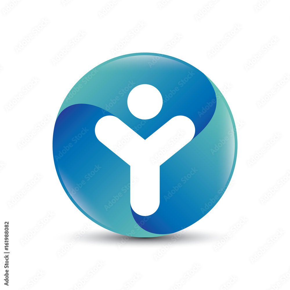 Letter Y People Logo Labs Stock Vector | Adobe Stock