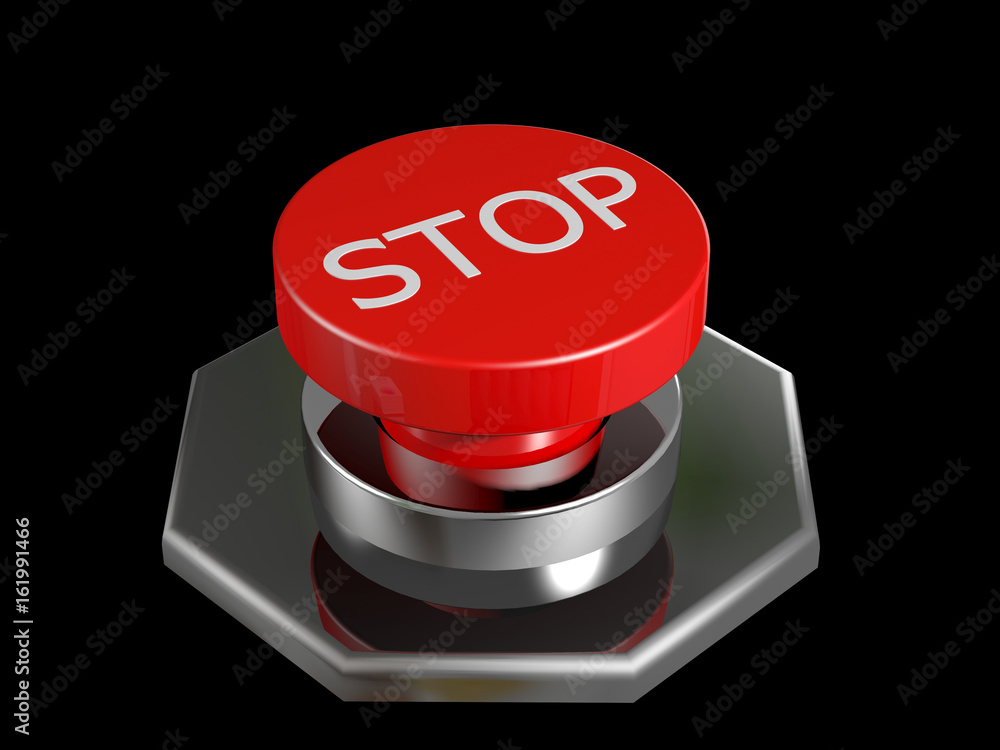 buzzer stop rouge Stock Illustration | Adobe Stock