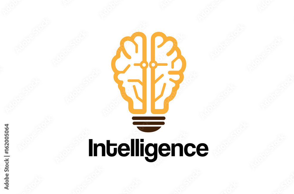 Intelligence Logo Design Illustration Stock Vector | Adobe Stock