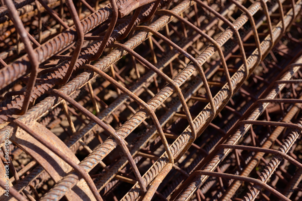 Reinforcing Steel Bar background, Rebar for concrete construction work ...
