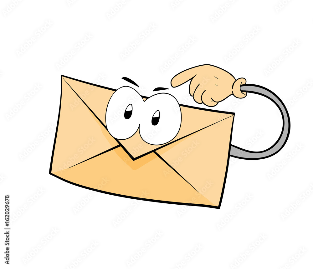 Letter Cartoon, a hand drawn vector illustration of a letter in cartoon ...