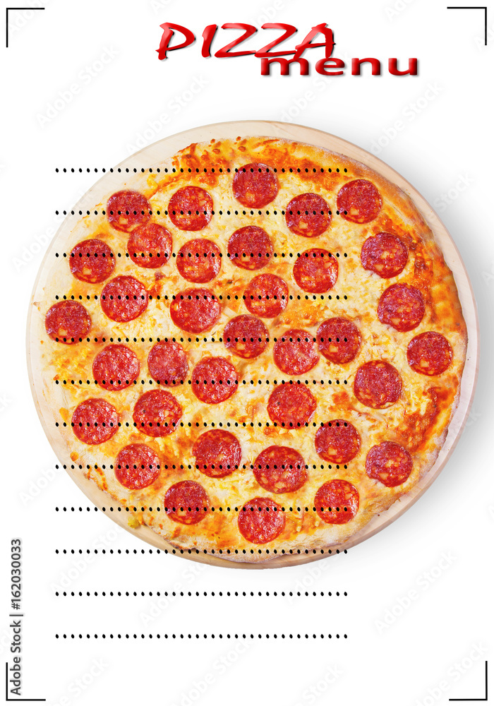 Menu of the pizzeria. This picture is perfect for you to design your ...
