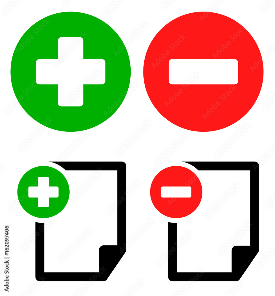 Document icons with add, remove buttons. Symbol set Stock Vector ... Document icons with add, remove buttons. Symbol set Stock Vector ...