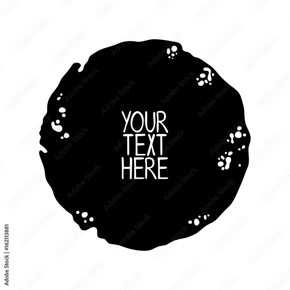 Round frame. Your text here. Isolated vector object on white background ...