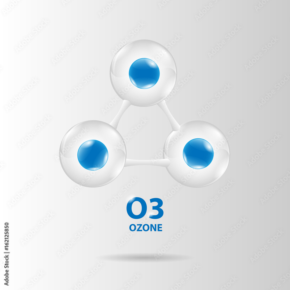ozone molecule model vector Stock Vector | Adobe Stock