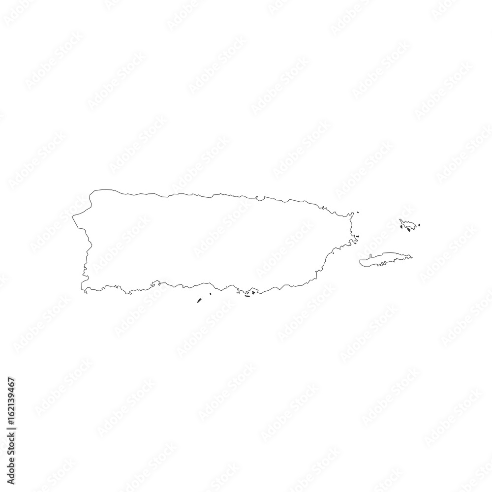 Puerto Rico map Stock Vector | Adobe Stock