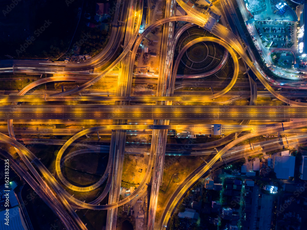Bangkok Expressway top view, Top view over the highway,expressway and ...