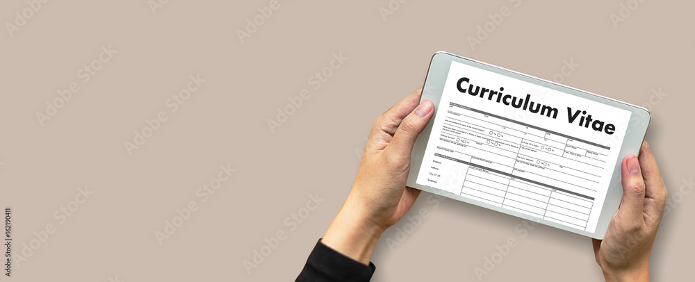 CV - Curriculum Vitae (Job interview concept with business CV resume ...