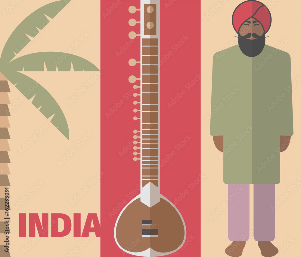 Vector Indian background. Indian poster Stock Vector | Adobe Stock