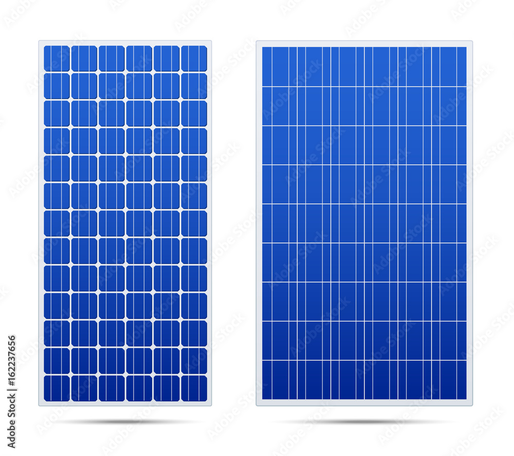 Solar vector panels. Realistic set. Stock Vector | Adobe Stock