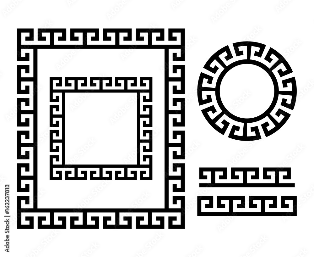 Ancient Greek frame and border - Key pattern form Greece Stock Vector ...
