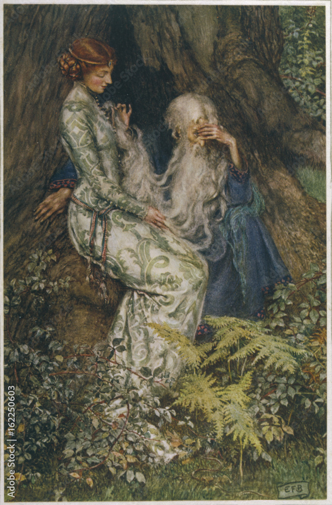 Myth - Mythology - Merlin - Vivien Stock Photo | Adobe Stock