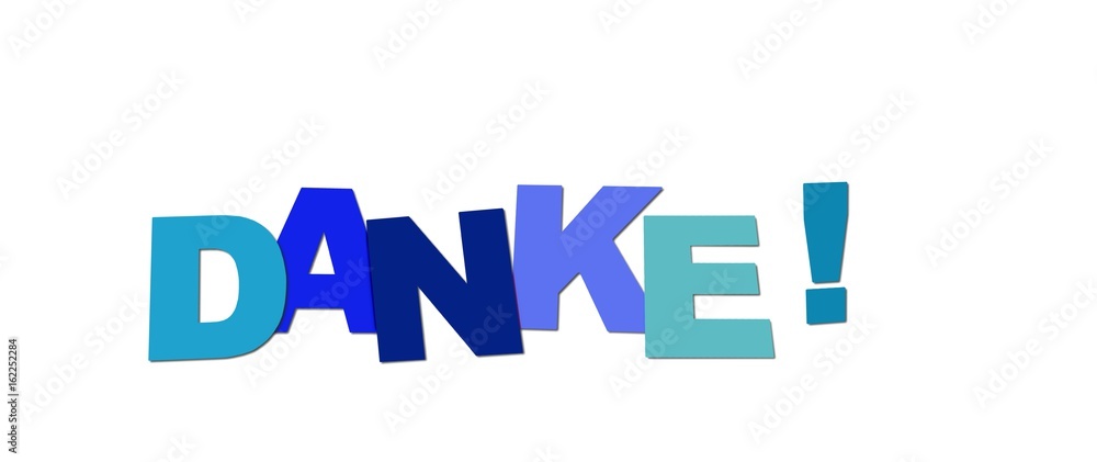 Danke blau Stock Illustration | Adobe Stock