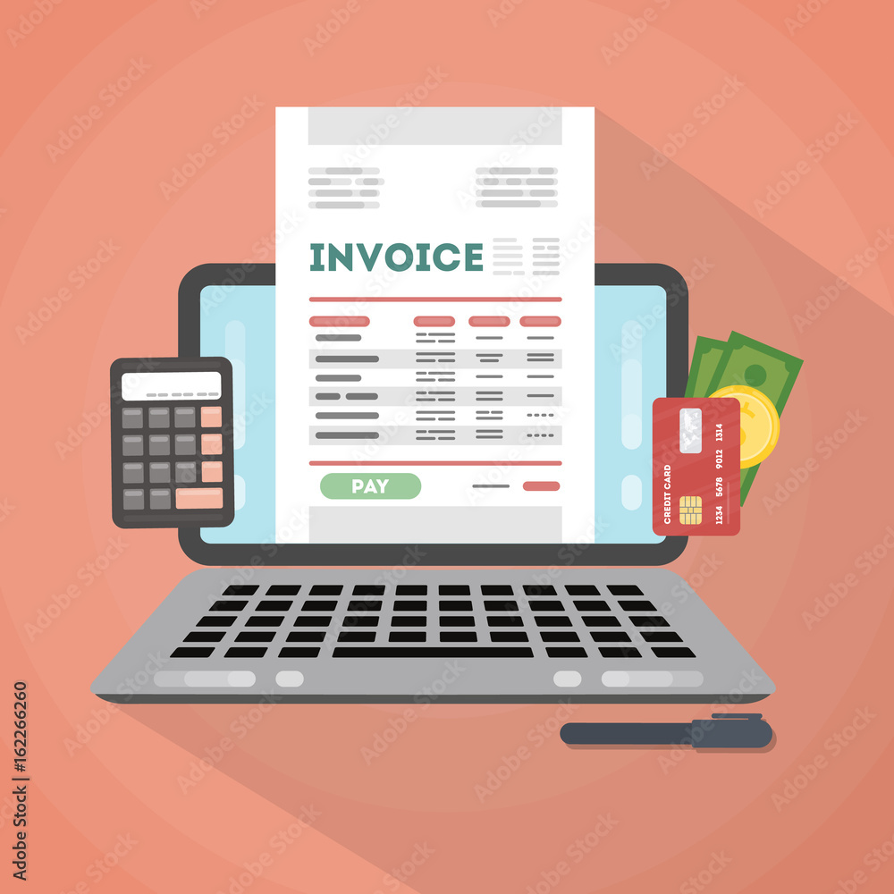 Invoice concept illustration. Stock Vector | Adobe Stock