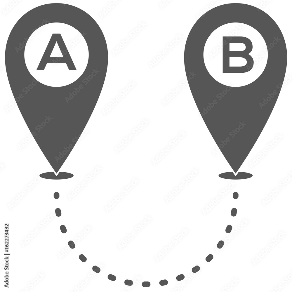 Routenplanung, Vektor Icon Stock Vector | Adobe Stock