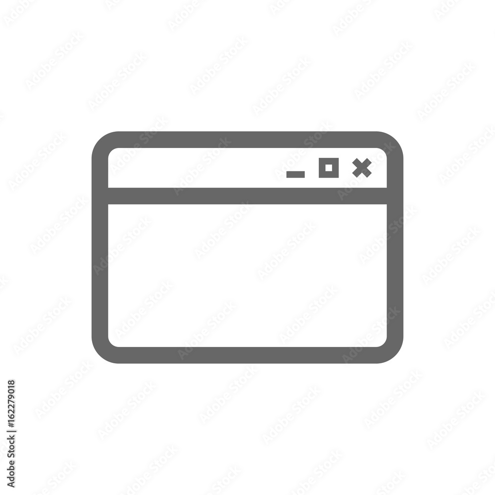 Flat Browser Window Icon
