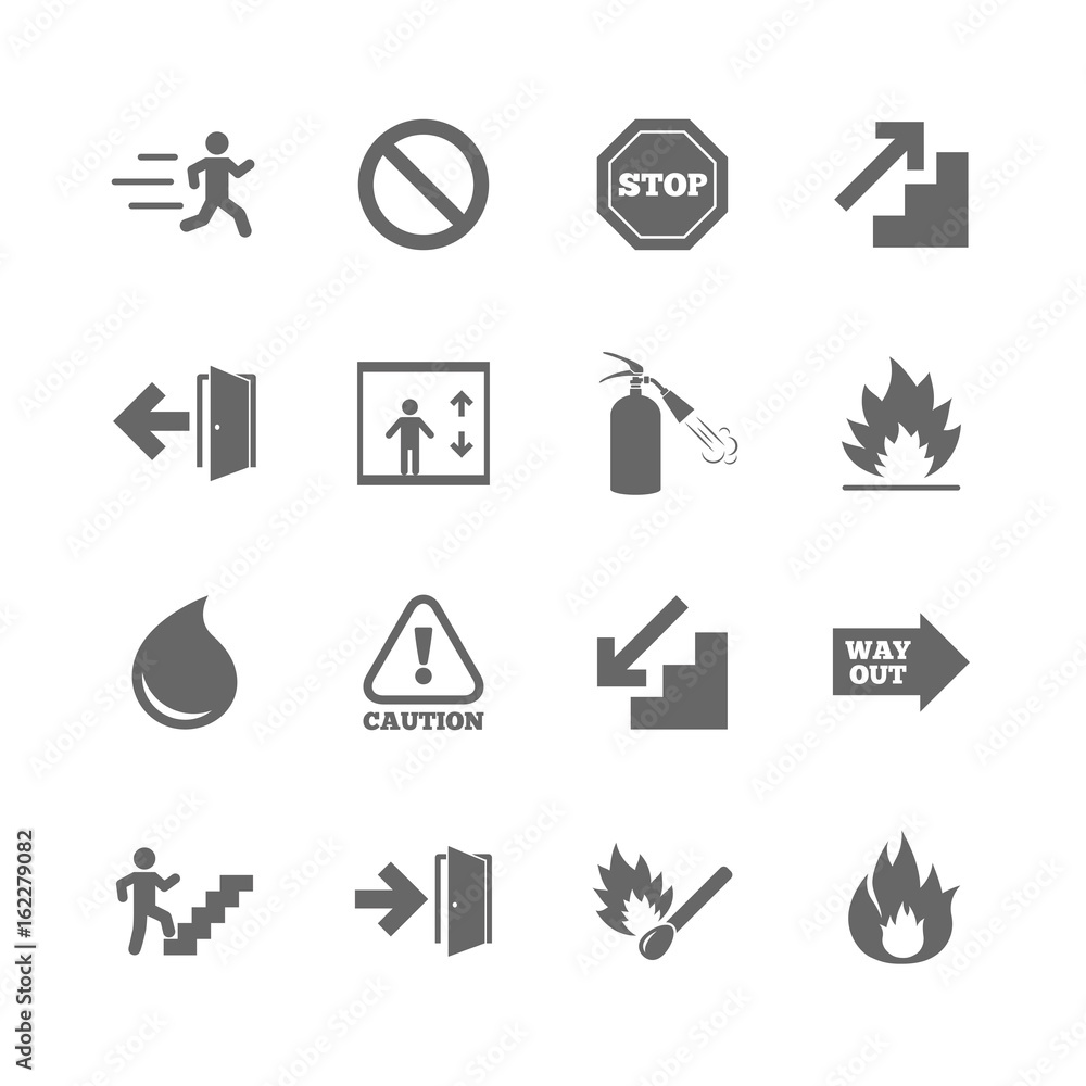 Fire Safety Symbol Black And White