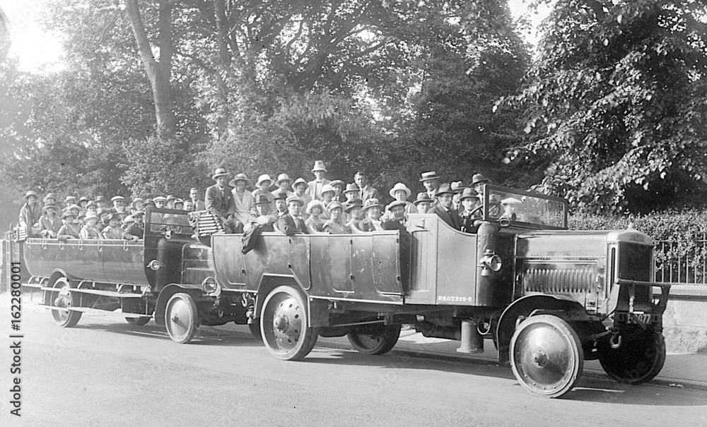 Two-Charabanc Outing. Date: circa 1920 Stock Photo | Adobe Stock