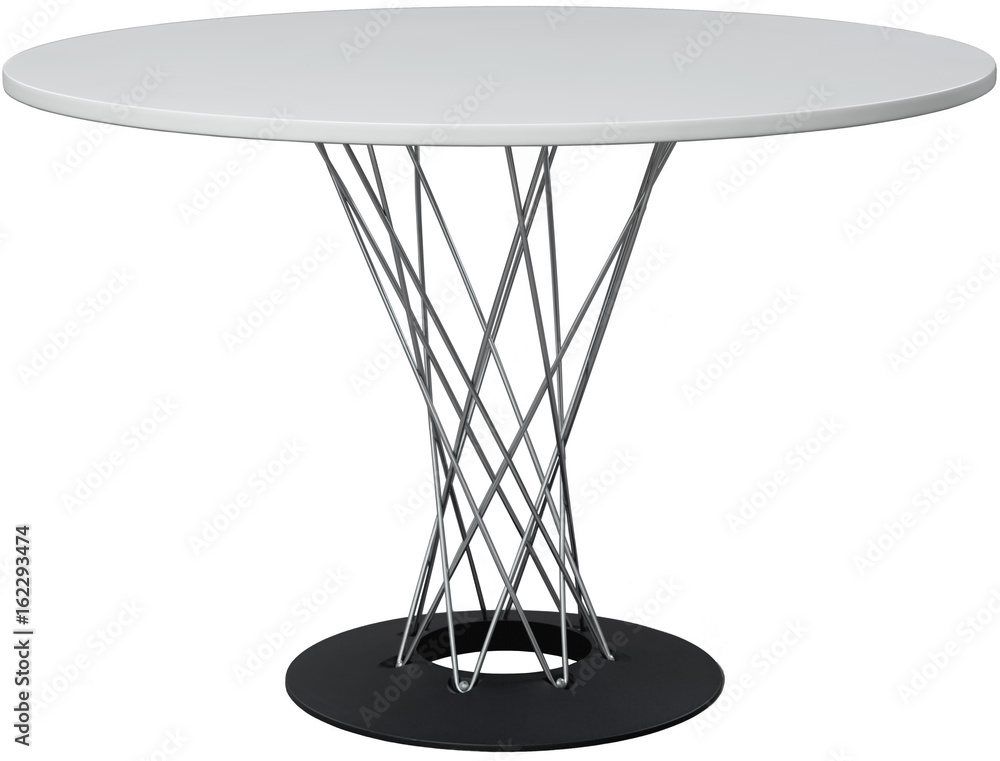 round white dinning table. Modern designer, table isolated on white ...