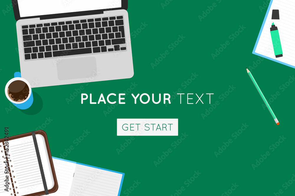 Top view laptop computer Stock Vector | Adobe Stock