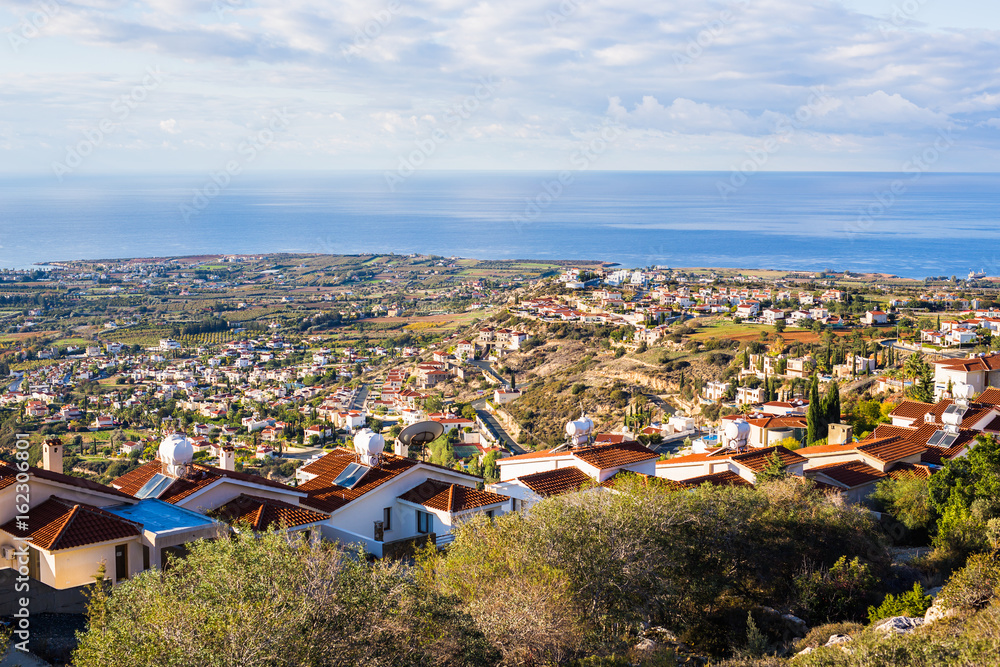 Cyprus island, top view. Houses roofs Stock Photo | Adobe Stock
