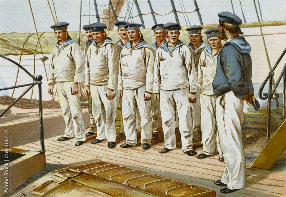 German Sailors Instructd. Date: 1899 Stock Photo | Adobe Stock
