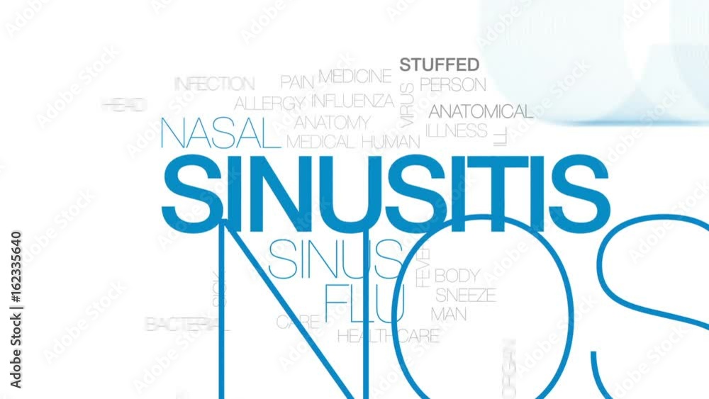 Sinusitis animated word cloud, text design animation. Kinetic ...
