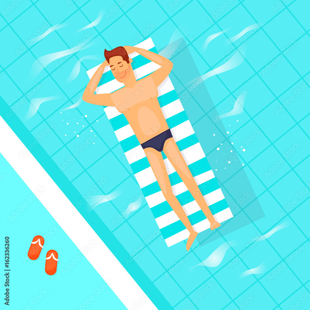 Person Swimming Cartoon