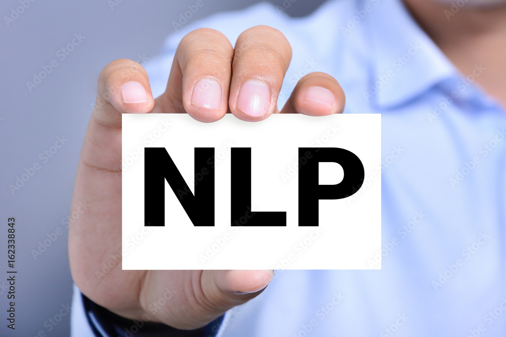 NLP letters (or Neuro Linguistic Programming) on the card shown by a ...