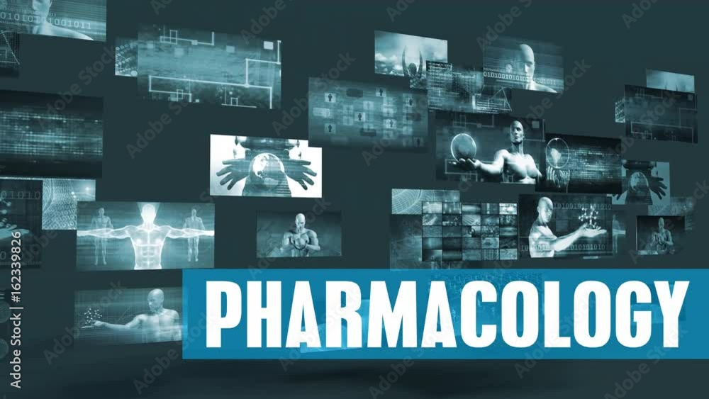 Pharmacology Medical with Moving Screens Video Wall Background Looping ...
