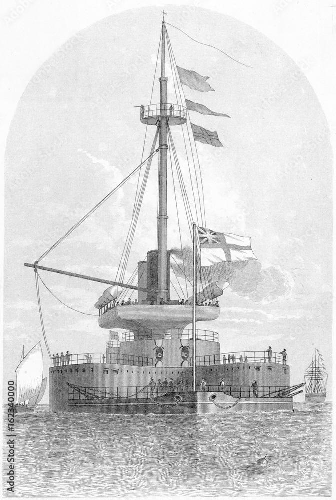 Warships - Hms Devastation. Date: circa 1870 Stock Photo | Adobe Stock