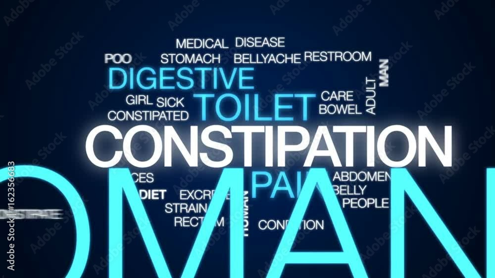 Constipation animated word cloud, text design animation. Stock Video ...