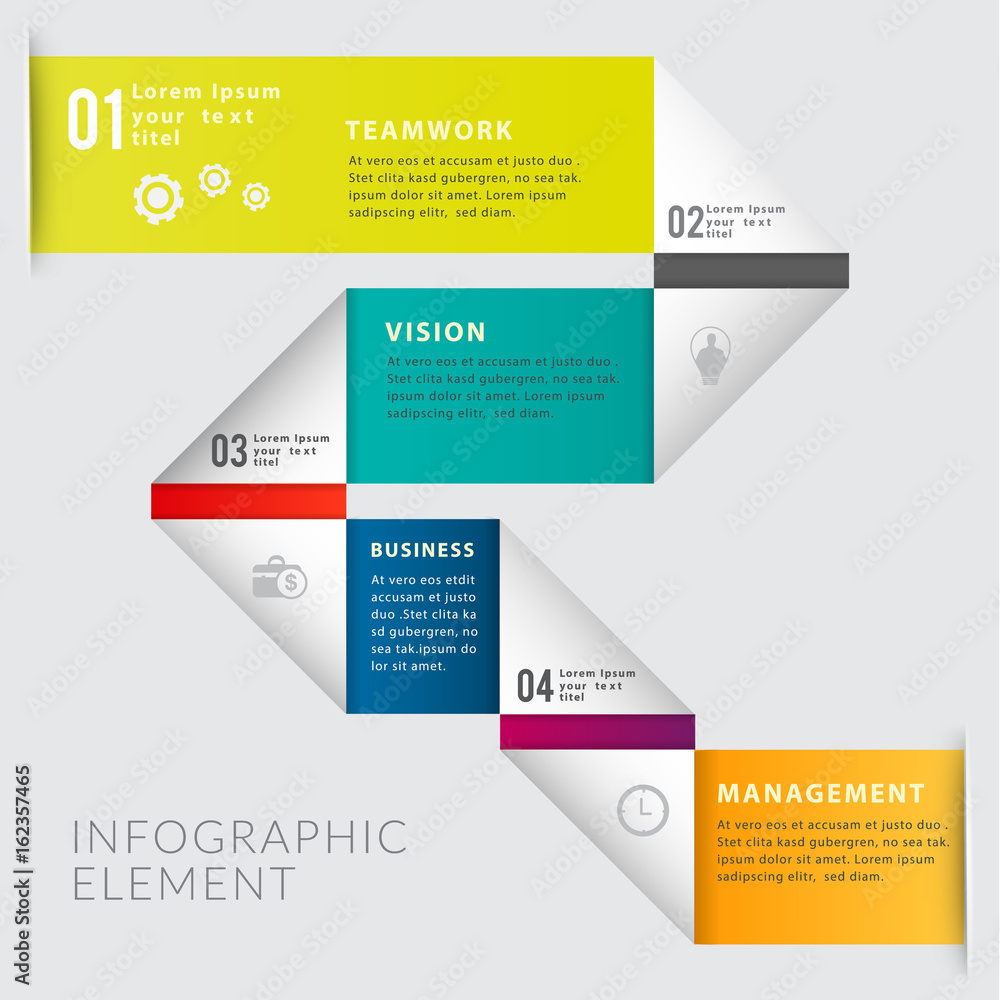 Modern design number 4 step template can used for banner,infographic ...