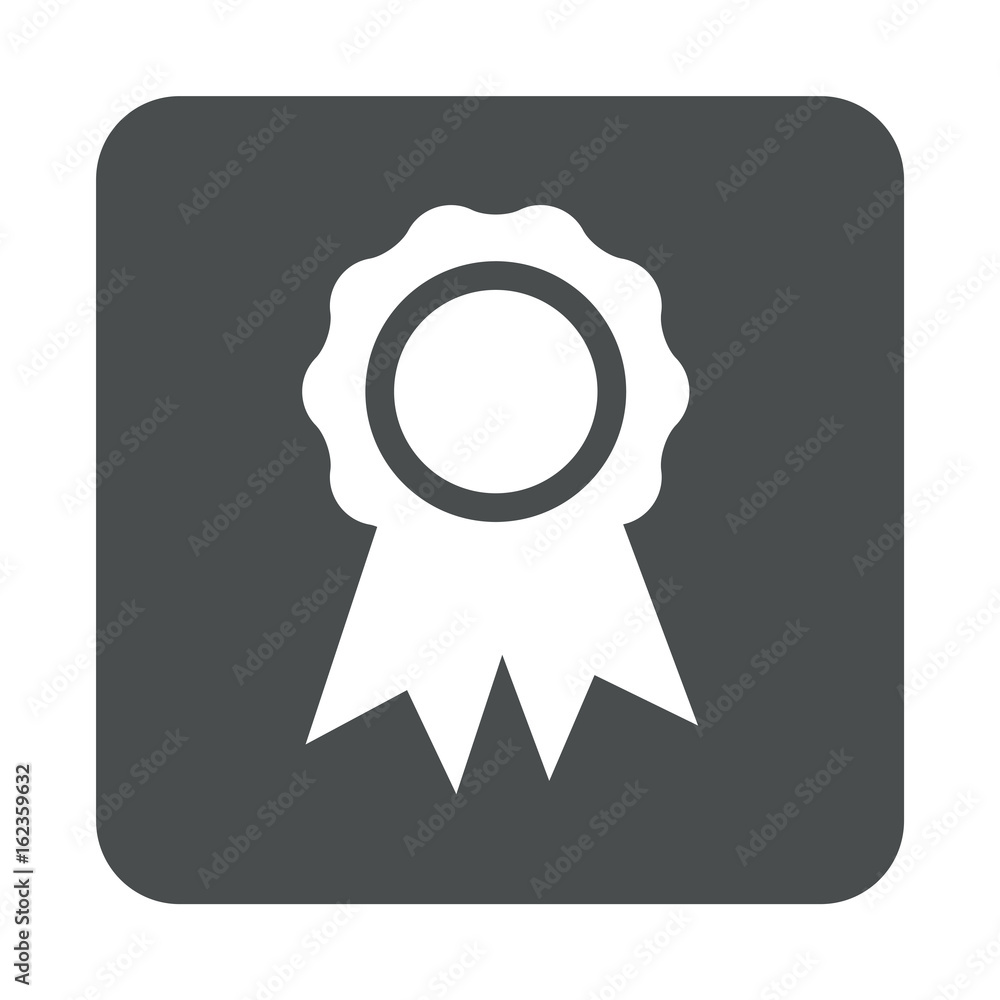 Icono plano galardon en cuadrado gris Stock Illustration | Adobe Stock