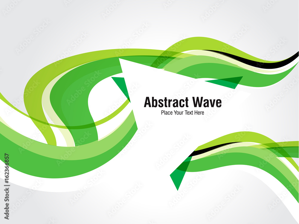 abstract green wave background Stock Vector | Adobe Stock
