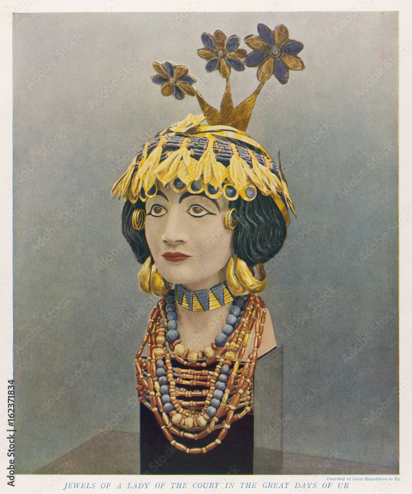 Sumerian Jewellery. Date: circa 3000 BC Stock Photo | Adobe Stock