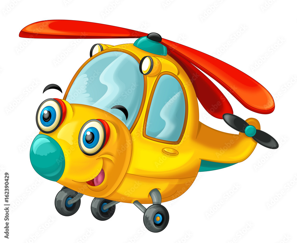 Cartoon helicopter - illustration for the children Stock Illustration ...