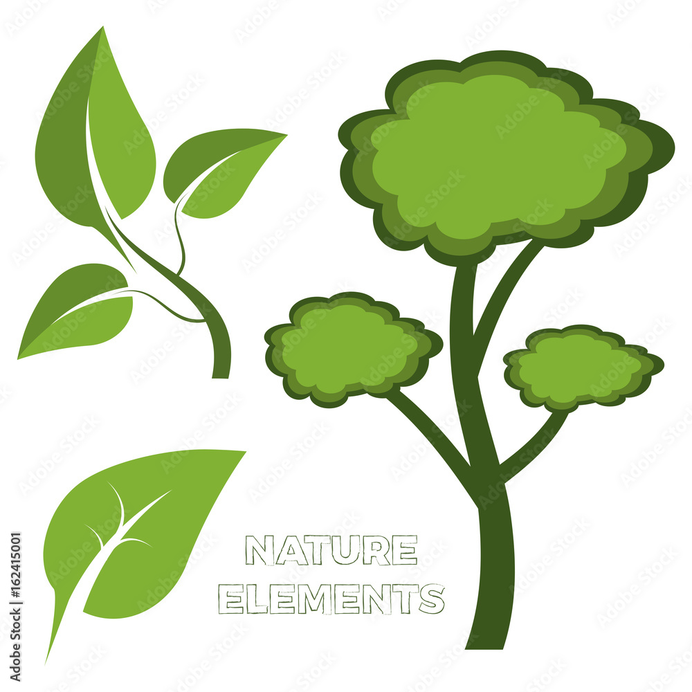 Nature Elements Stock Vector | Adobe Stock