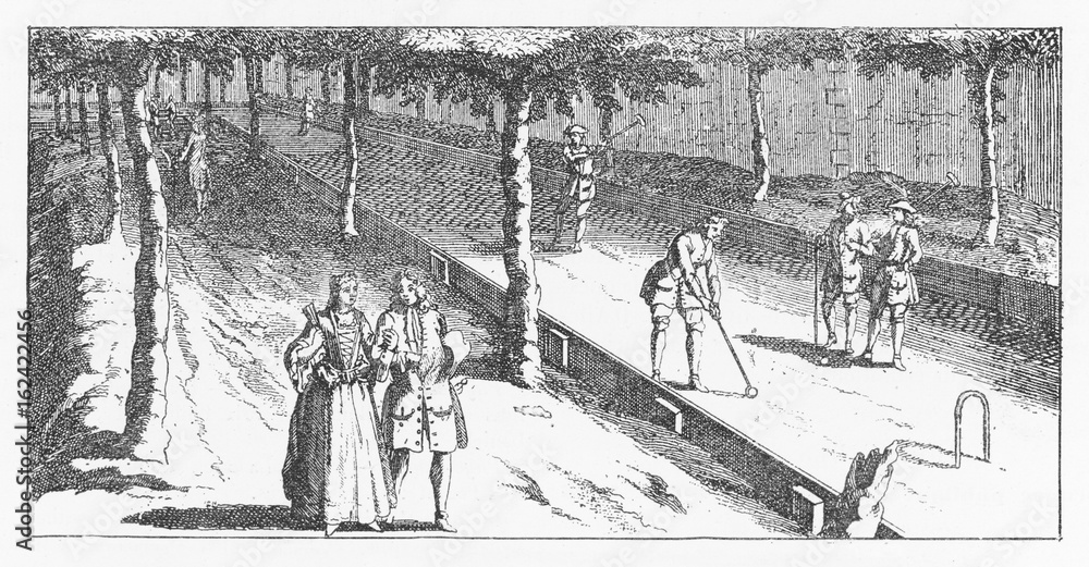 Póster Pall Mall Game - 18th century. Date: 18th century – Cuadro para ...