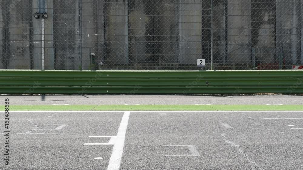 Motorsport racing circuit track straight start finish line and one ...