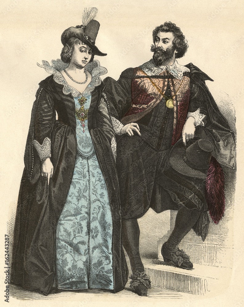 17th century Dutch Couple. Date: circa 1615 Stock Photo | Adobe Stock