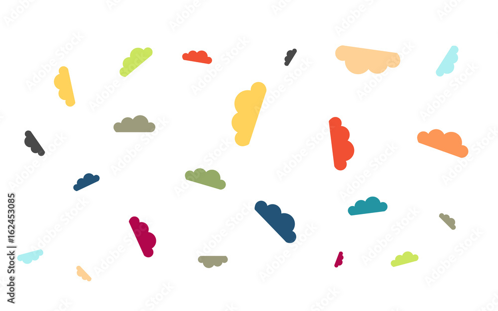 Viele bunte Wolken Stock Vector | Adobe Stock