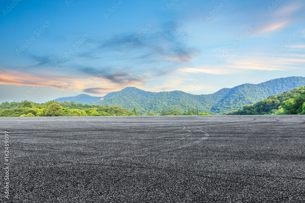 asphalt road and mountain background Stock Photo | Adobe Stock