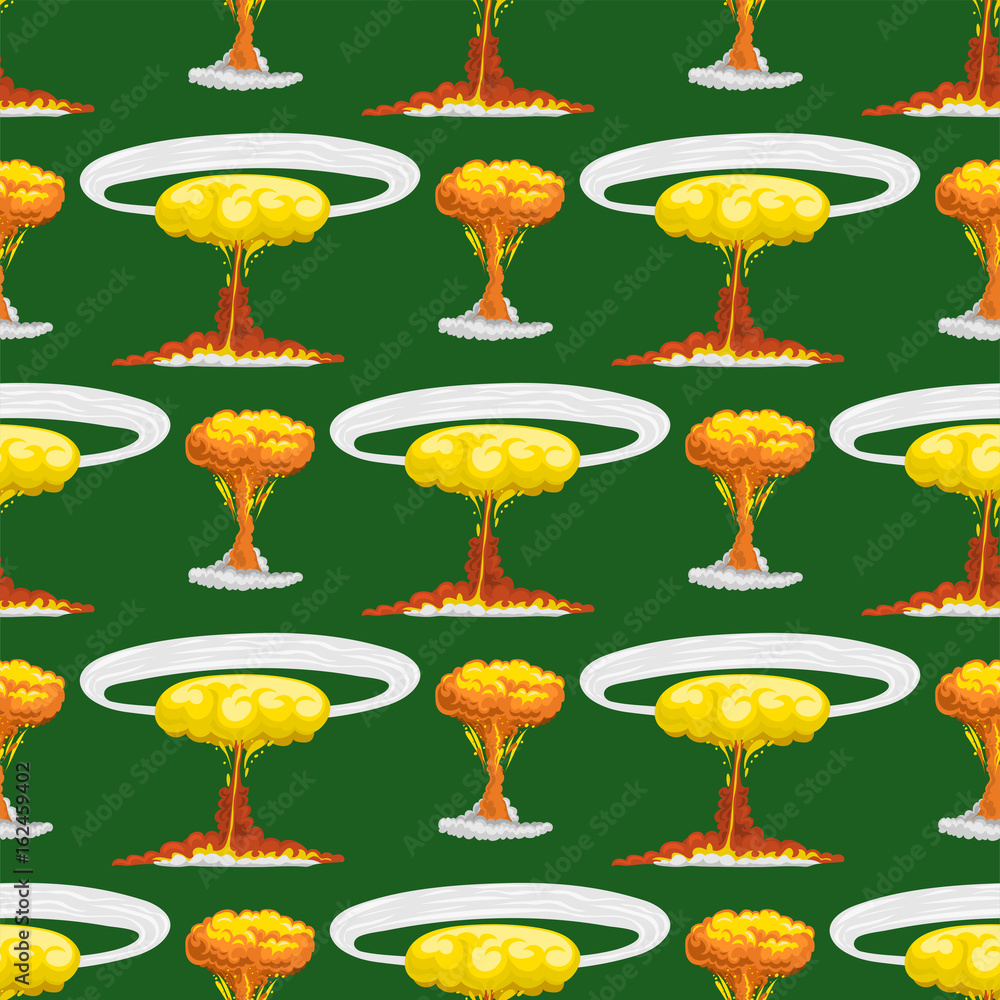Cartoon explosion boom effect seamless pattern animation game sprite sheet explode burst blast ...
