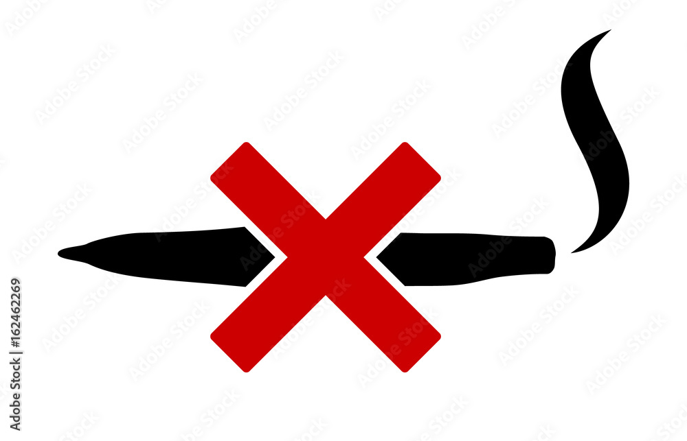 No smoking marijuana or cannabis ban sign for print and websites Stock ...