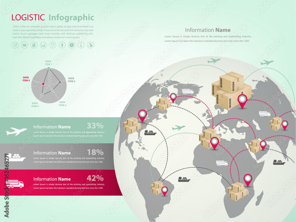 transportation and logistic infographic (vector eps10) for business ...