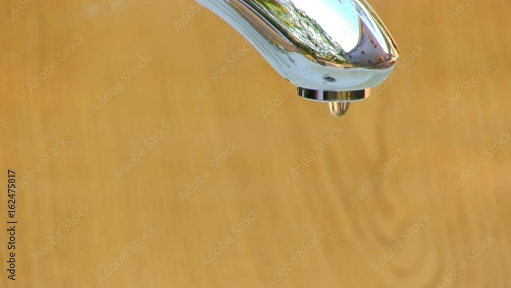 Slow dripping faucet Stock Video | Adobe Stock