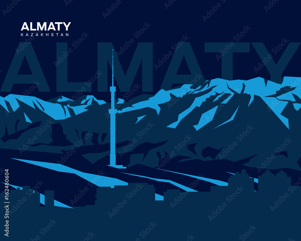 Almaty Stock Vector | Adobe Stock