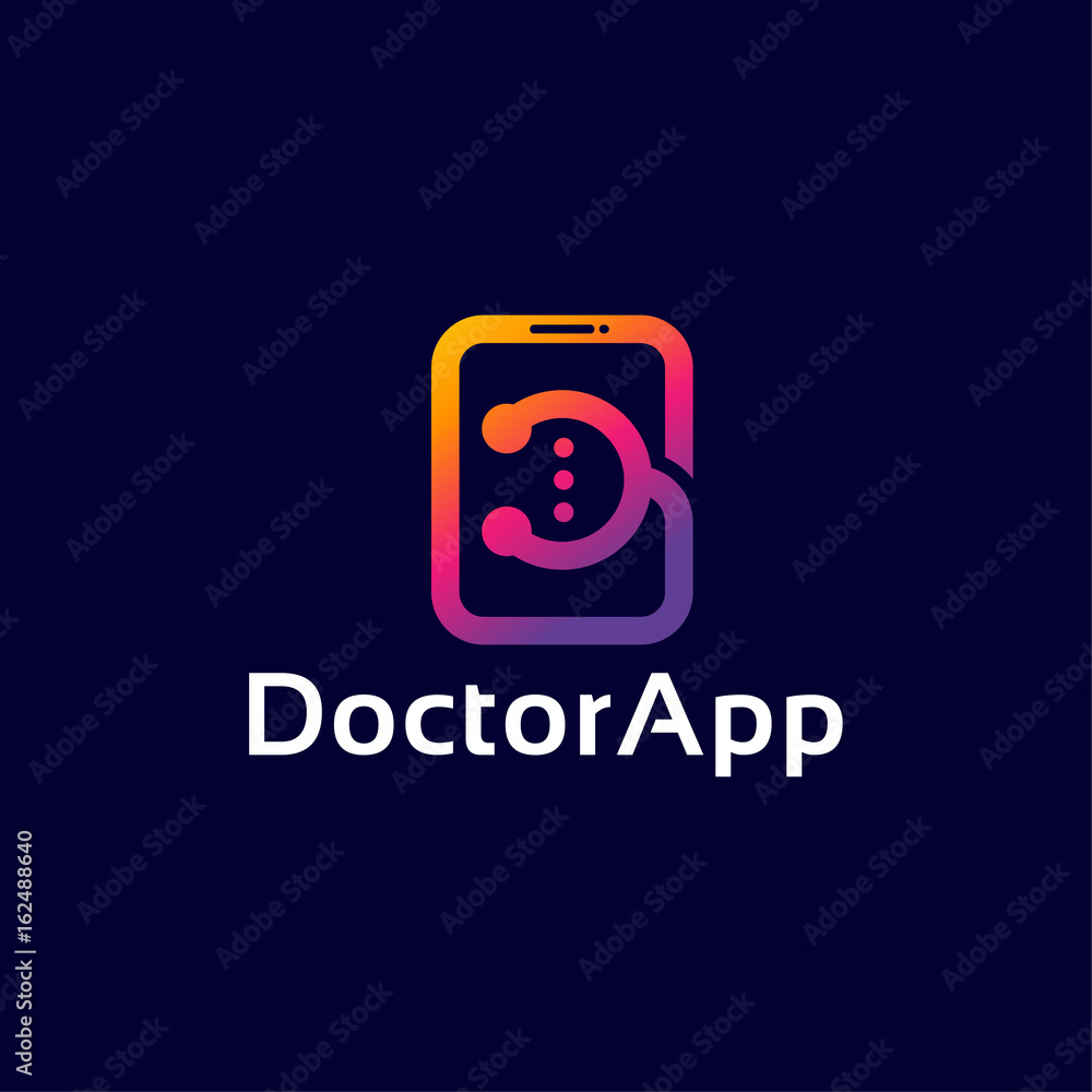 modern Doctor app logo, Doctor consult logo template designs Stock ...