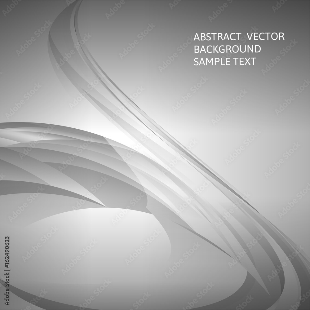 Abstract gray curve vector background Stock Vector | Adobe Stock